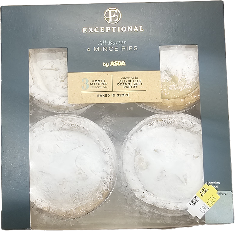 ASDA Exceptional All Butter 4 Mince Pies – Phil Reviews Mince Pies